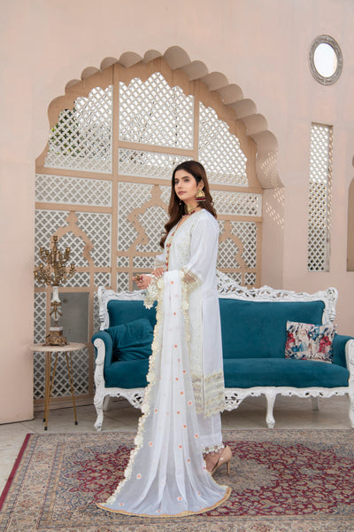 3 Piece Embroidered Chicken Kari Suit | Urban Look | – Sheeza-d.com